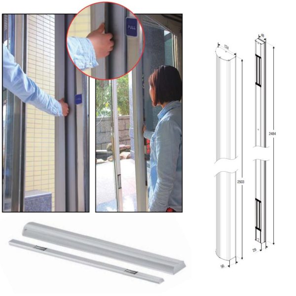 SR1-PH-900 Door Handle Maglock 1200Lb (2 X 600Lb Magnet) 2.5 Metre ...