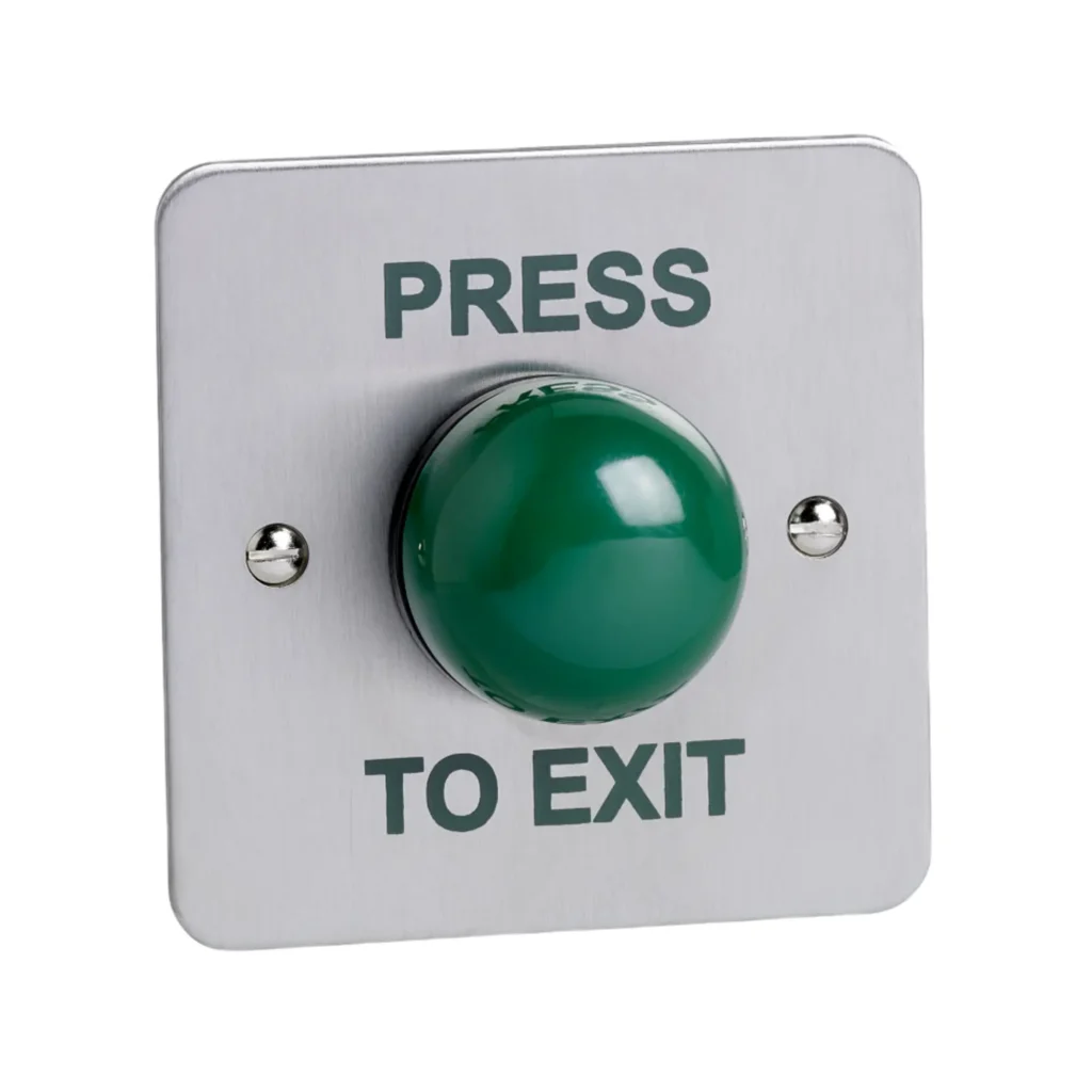 ST04PTE Green Mushroom Exit Button | Durable & Secure